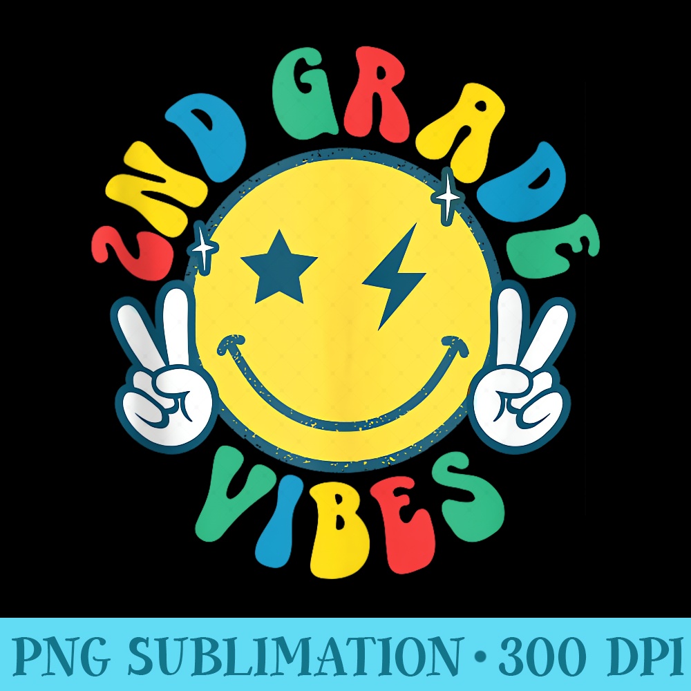 Hello 2nd Grade Vibes Smile Face Back To School Teacher - Tr | Inspire ...