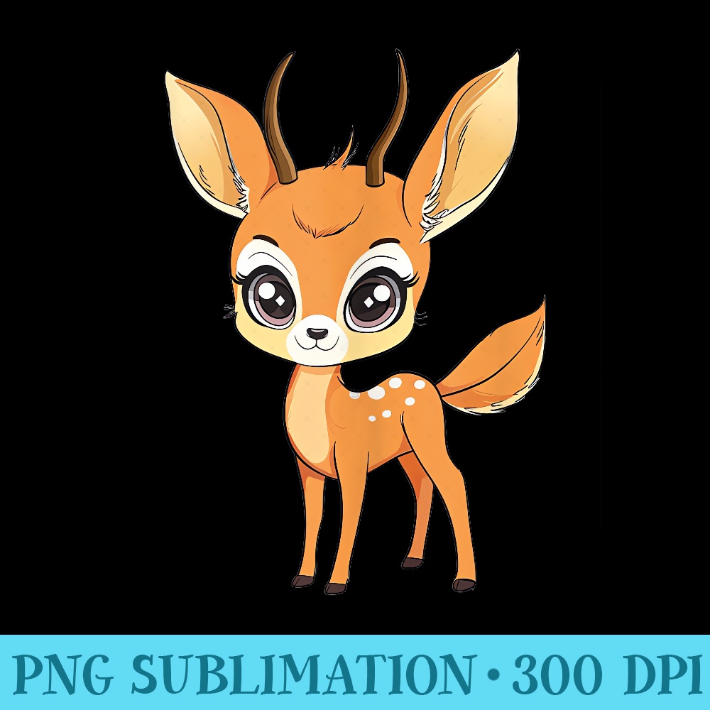 Springbok In Kawaii Style - PNG Download Graphic | Inspire Uplift