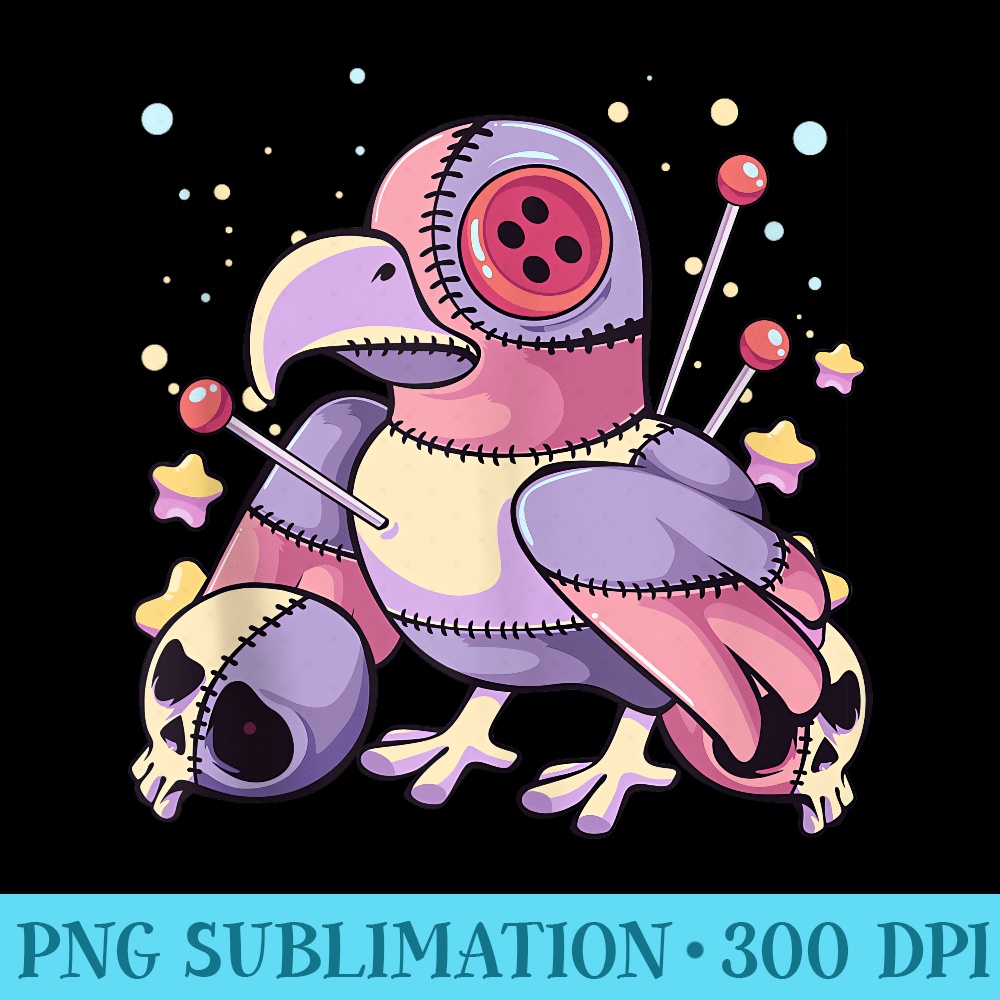 Pastel Goth Kawaii Menhera Yami Sad Voodoo Doll Crow - Casua | Inspire ...