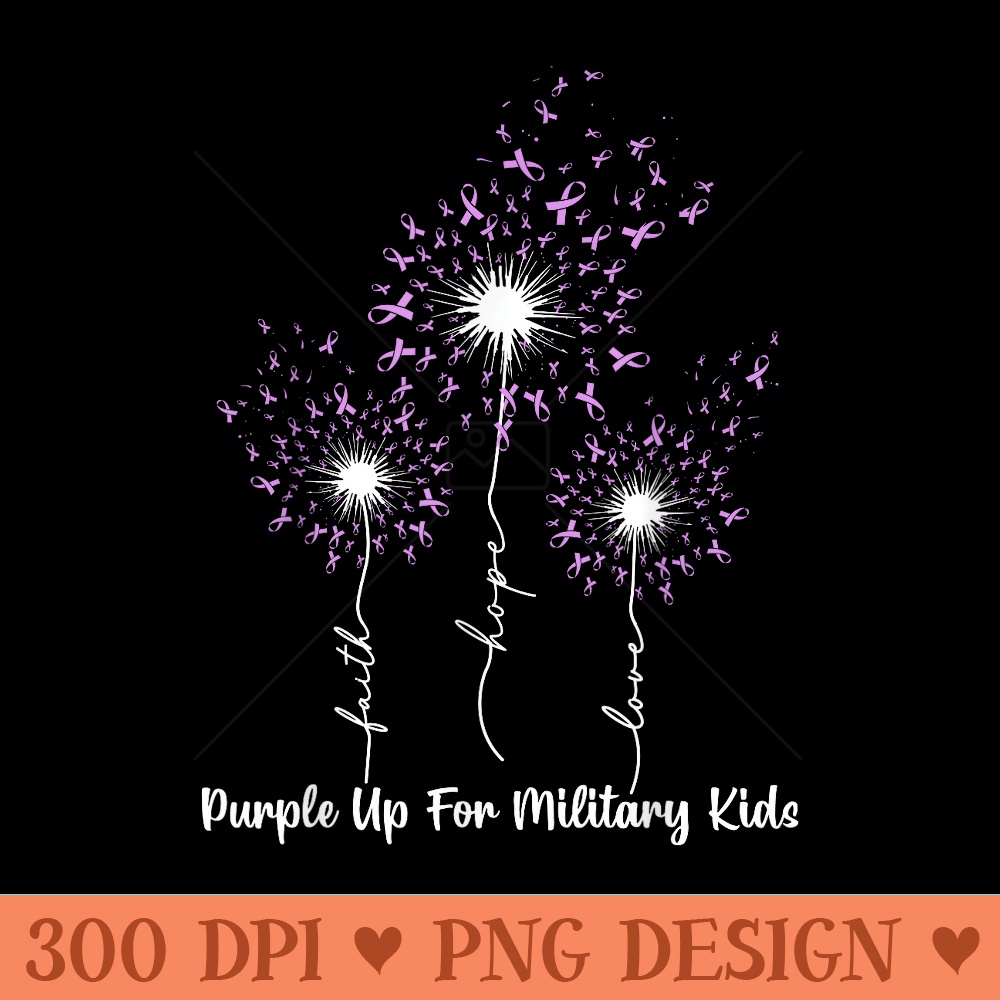 Get the Dandelion Flower Purple Up Military Child Month shir | Inspire ...