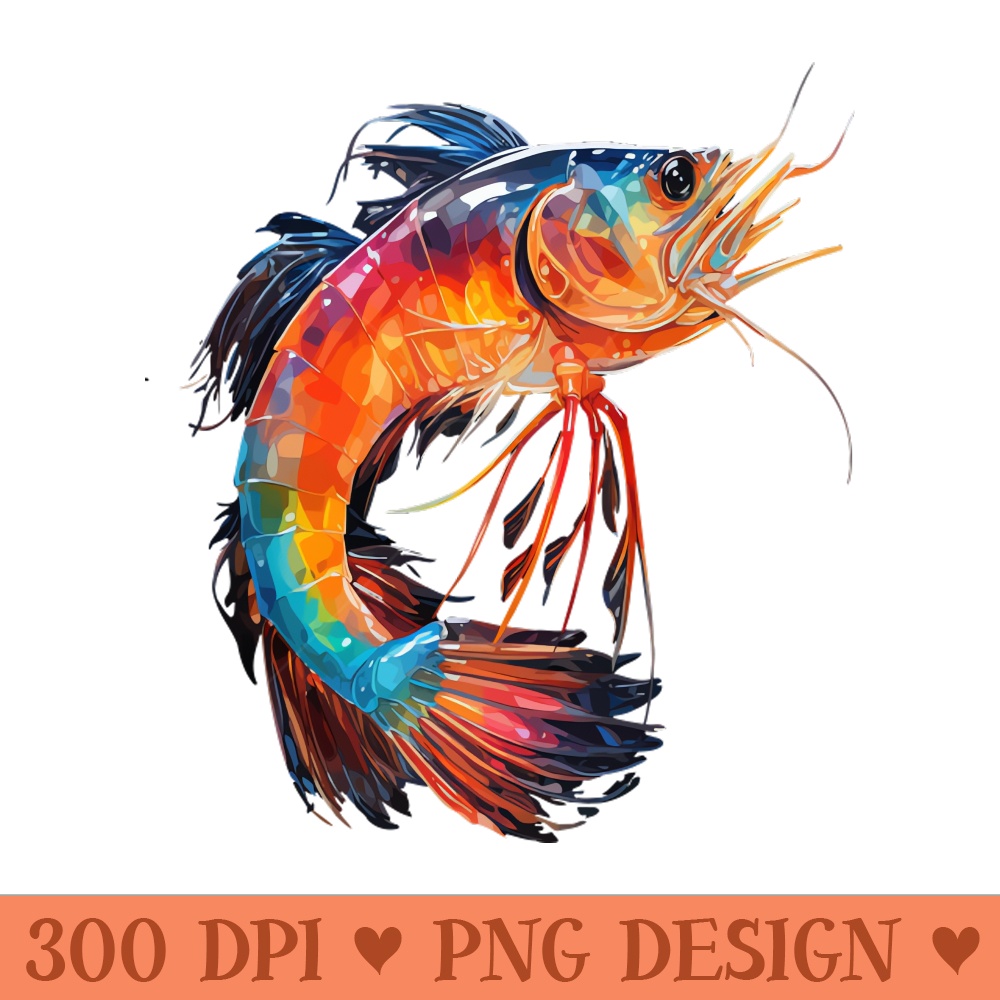 Prawn Rainbow - PNG design downloads - Inspire Uplift