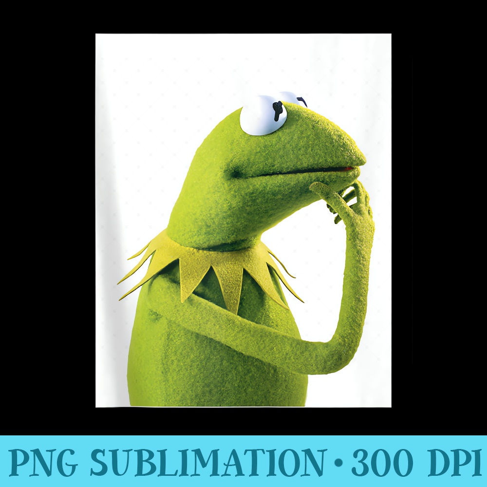 Disney The Muppets Kermit The Frog Thinking Side Portrait - - Inspire ...