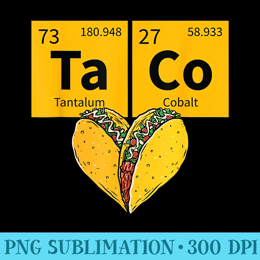 Taco Funny Food Periodic Table Element Humor Science - Downl | Inspire ...