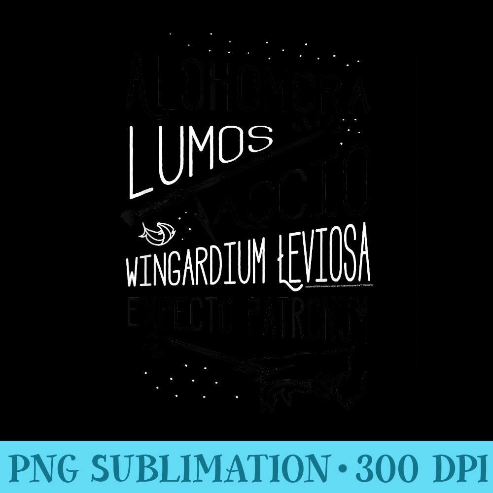 Harry Potter Spell Stack Poster - High Quality PNG files | Inspire Uplift