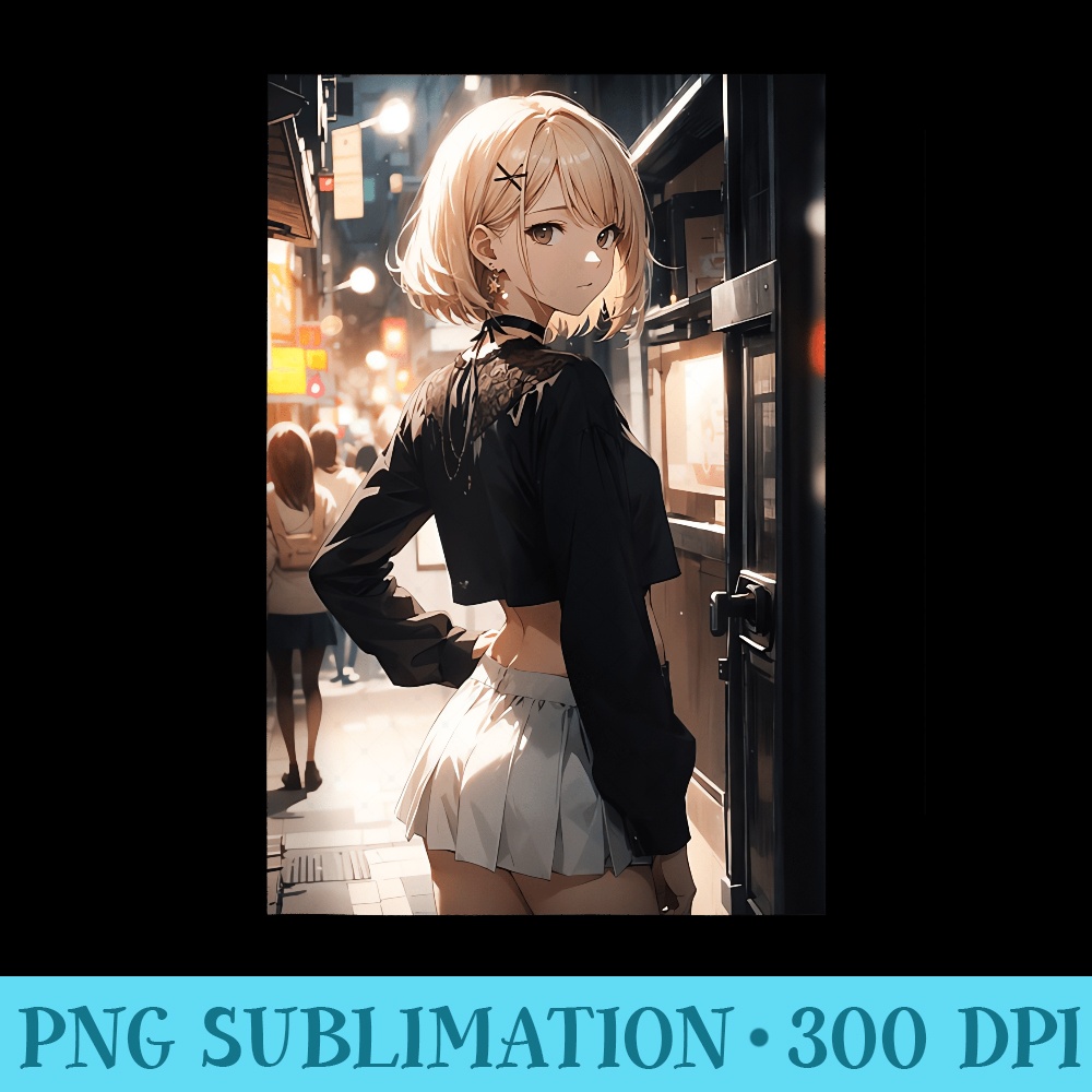 Beautiful Anime Waifu Girl - Mug Sublimation PNG | Inspire Uplift