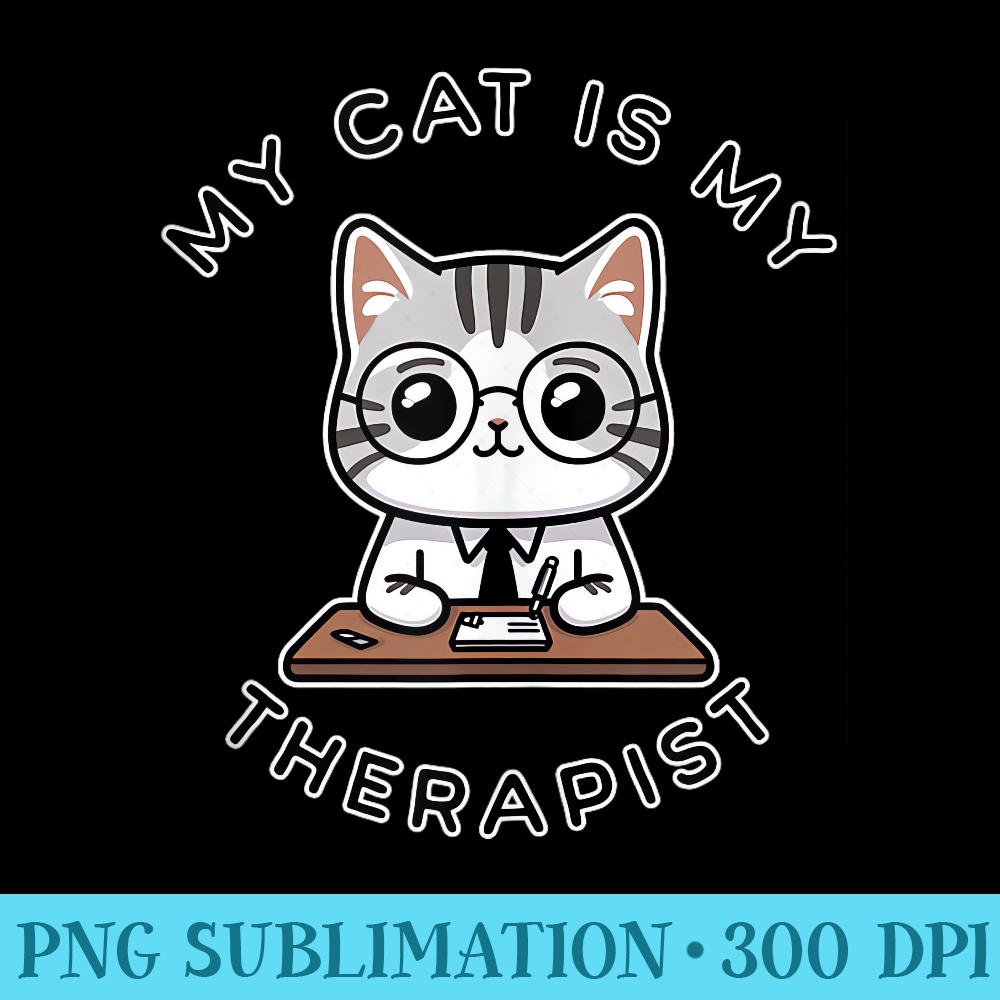 My Cat is my Therapist Kawaii American Shorthair Cat by MCS | Inspire ...