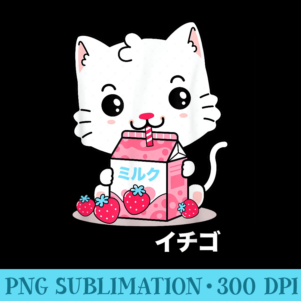 Strawberry Milk, Kawaii Chibi Cat, Strawberry Milk Cute Cat | Inspire ...