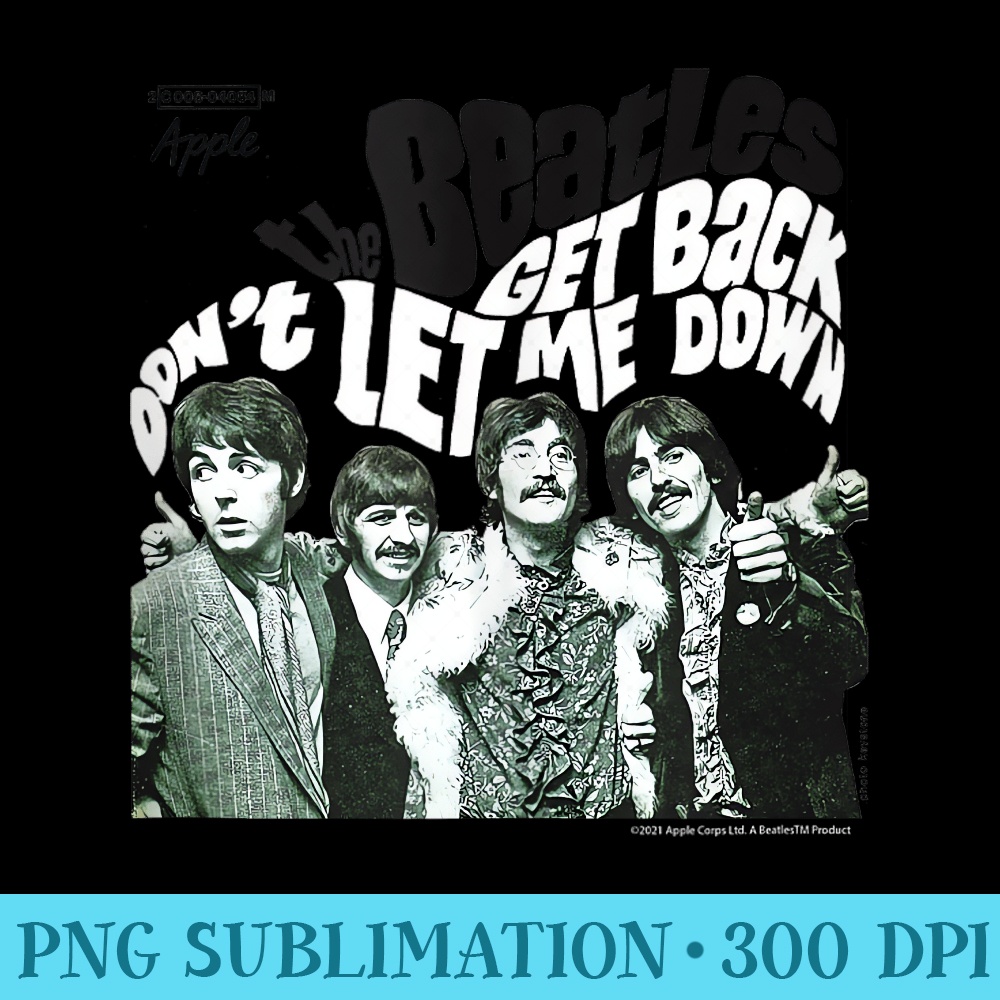 The Beatles - Get Back Don't Let Me Down - Digital PNG Artwo | Inspire ...