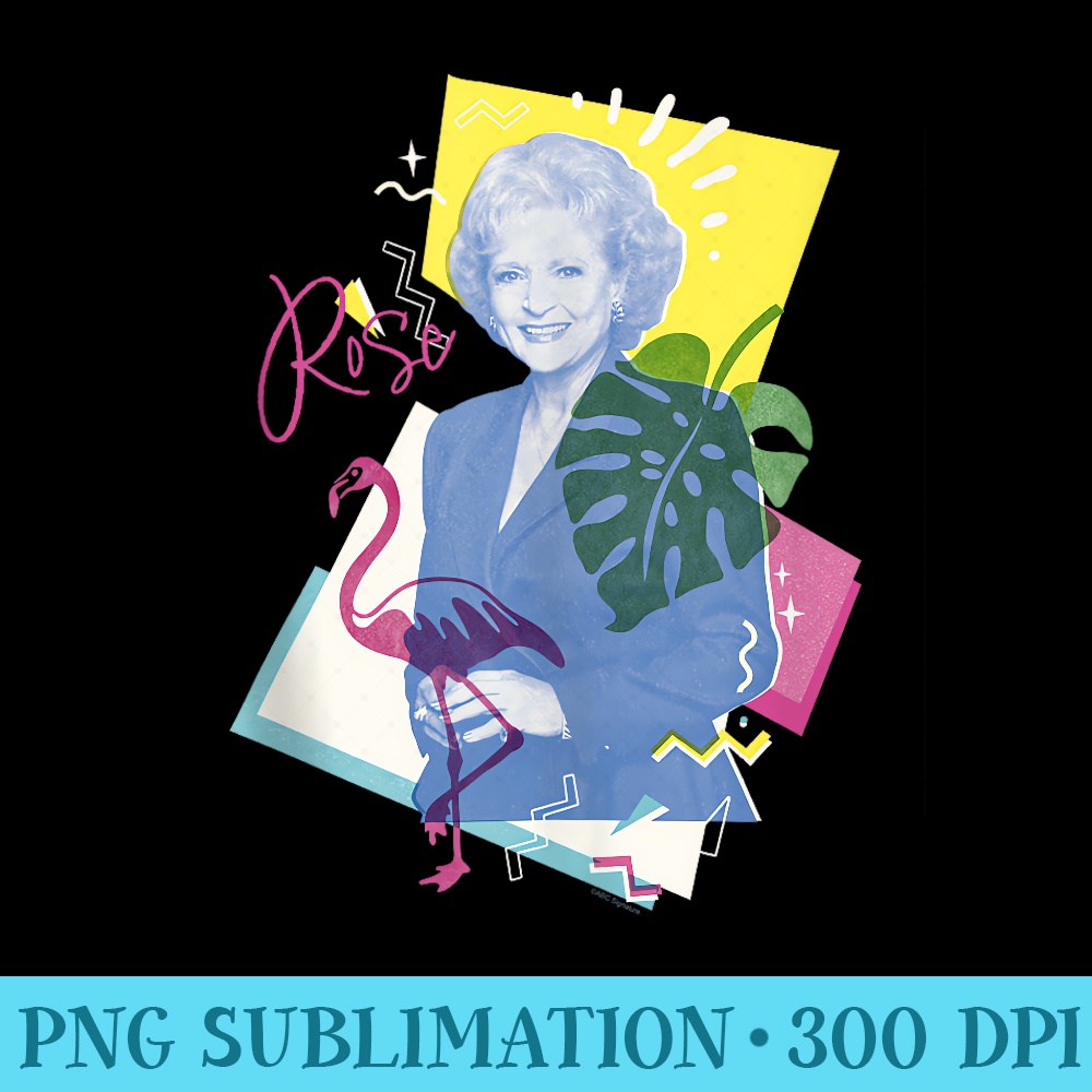 The Golden Girls Rose Iconic Tropical 80s Vibe Big Portrait | Inspire ...