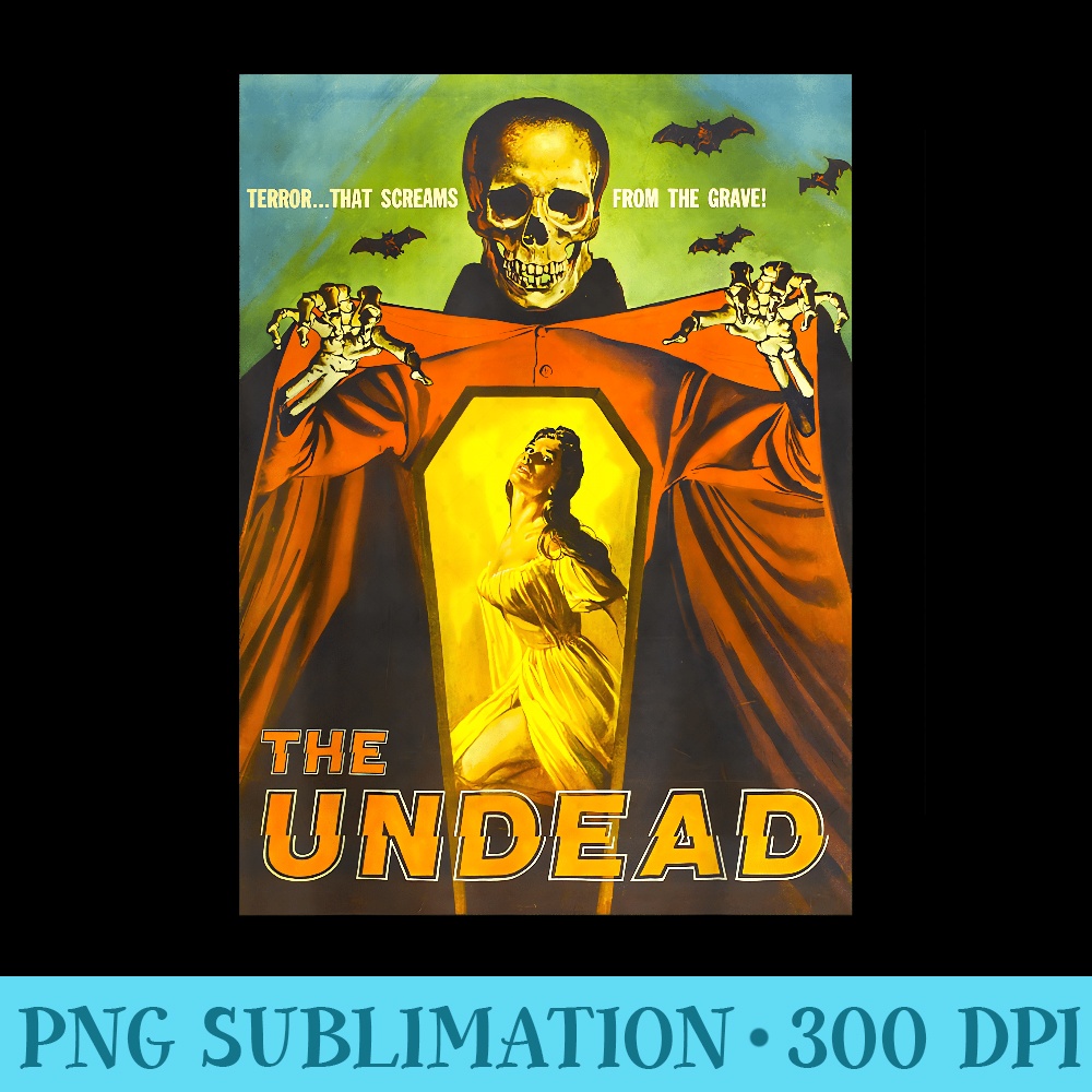 Creepy Skeleton Retro Halloween Monster Poster Horror Movie | Inspire ...