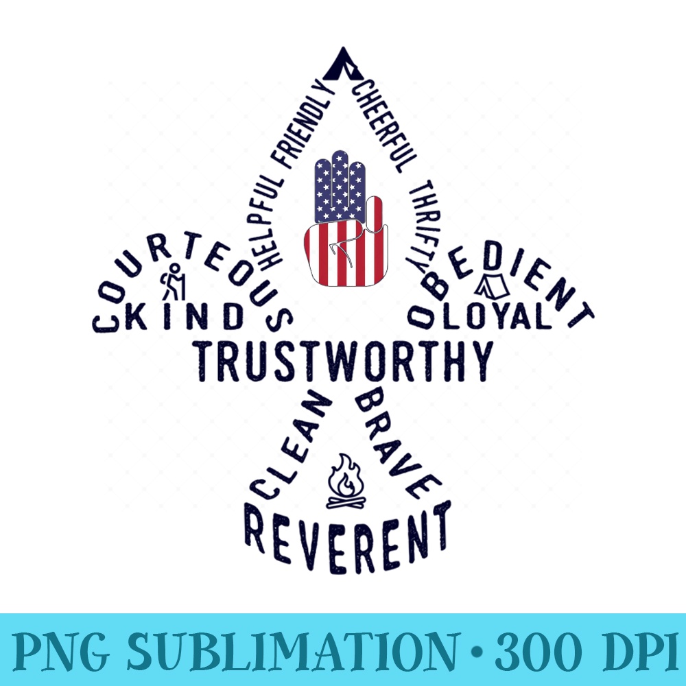 Scouting Law US American Flag Scouting Law - PNG Art Files | Inspire Uplift