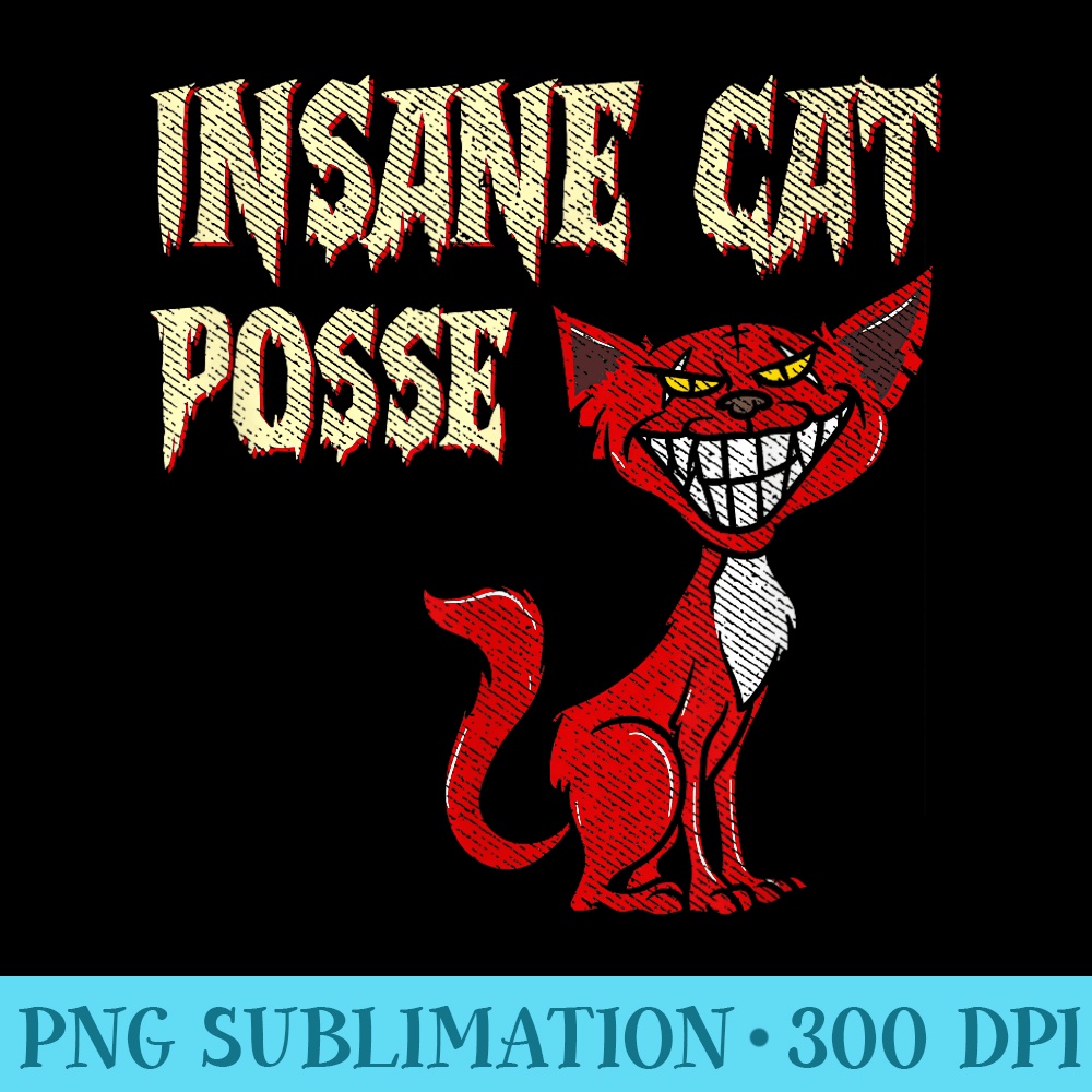 Funny Cat Design Insane Cats Posse Scary Kitten Clown Horror | Inspire ...