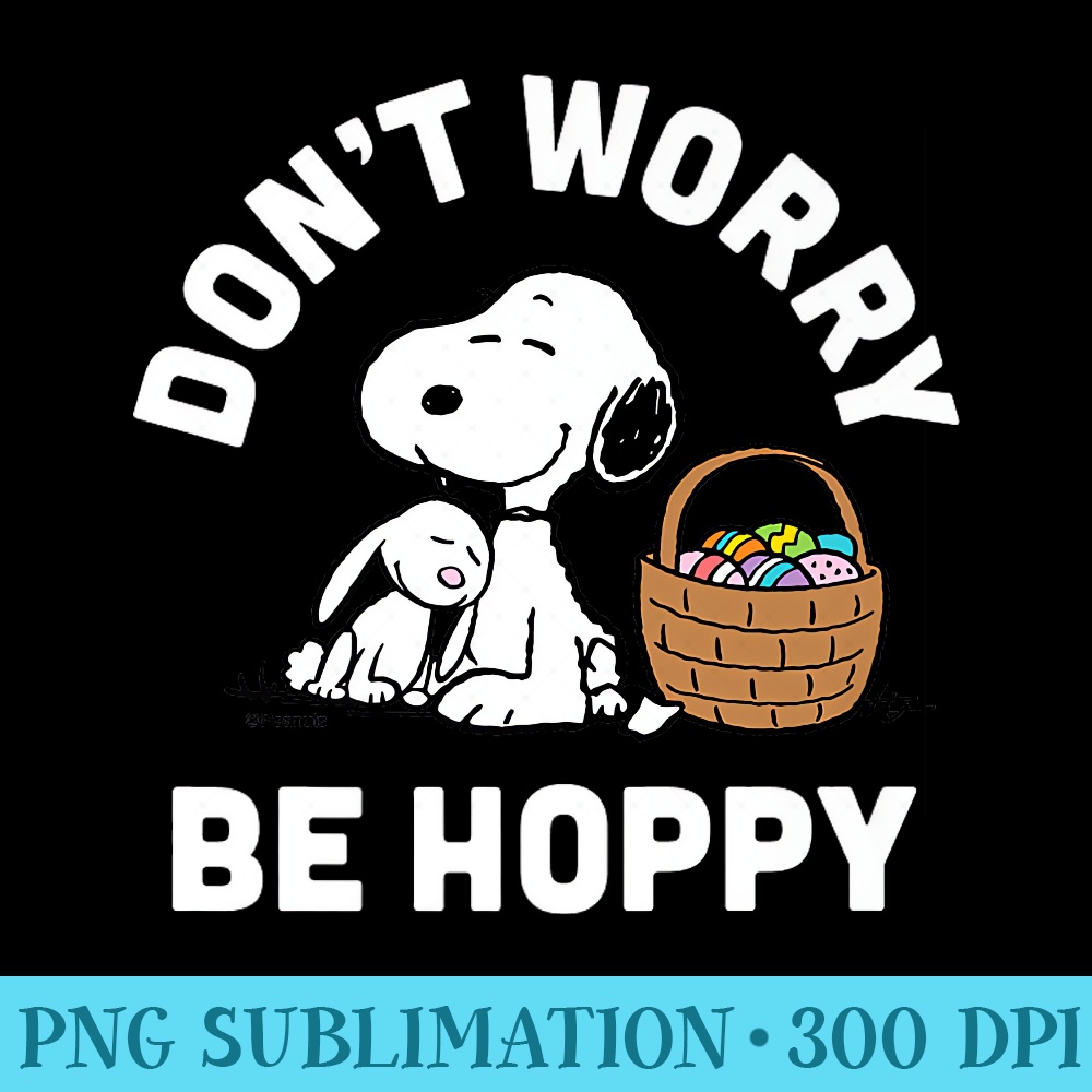 Peanuts - Snoopy Easter Rabbit Don't Worry Be Hoppy Premium | Inspire ...