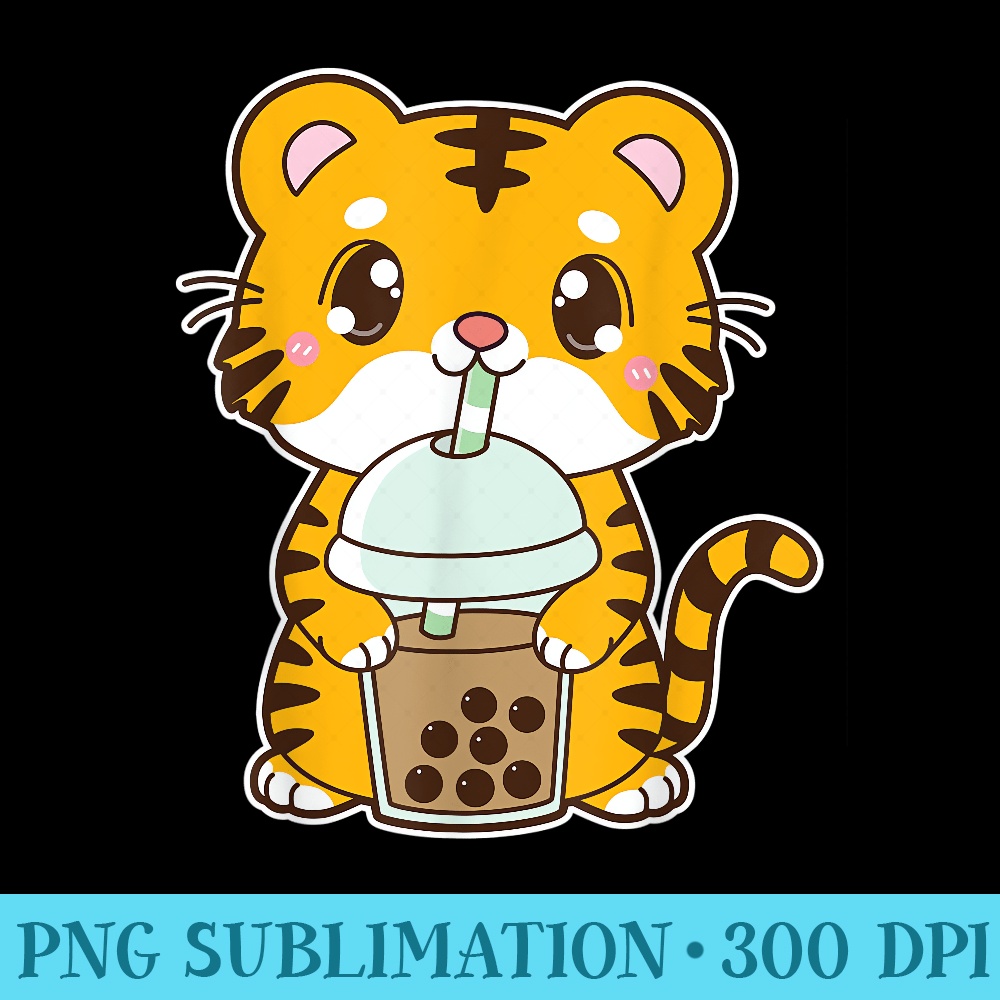 Kawaii Cute Zodiac Boba Tiger Classic Bubble Pearl Milk Tea | Inspire ...