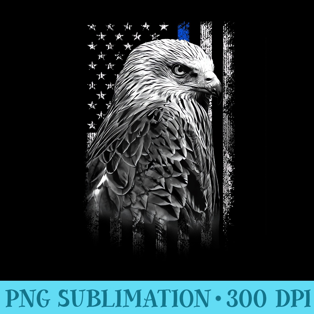 Hawk American USA Flag Classic Animal Pet Funny Hawks Lovers | Inspire ...