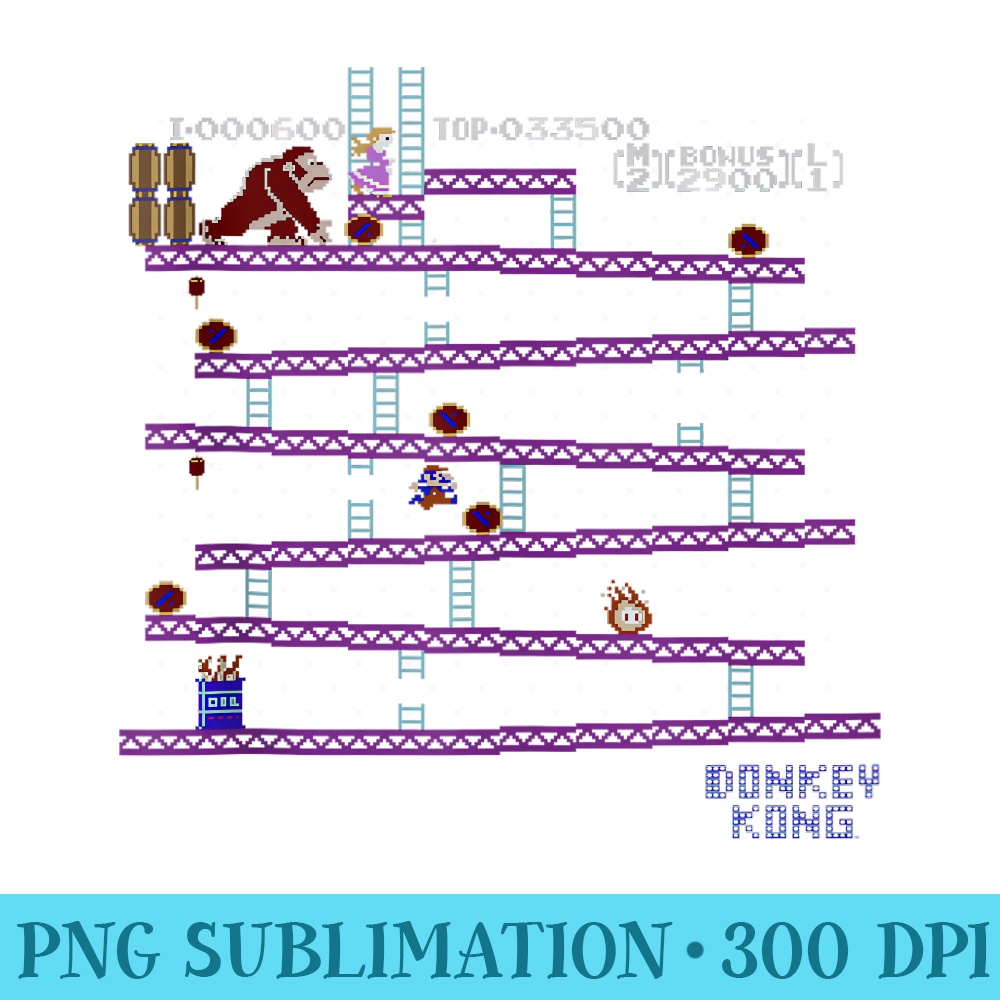 Nintendo Donkey Kong 8-Bit Side Scroll - PNG Picture Downloa | Inspire ...