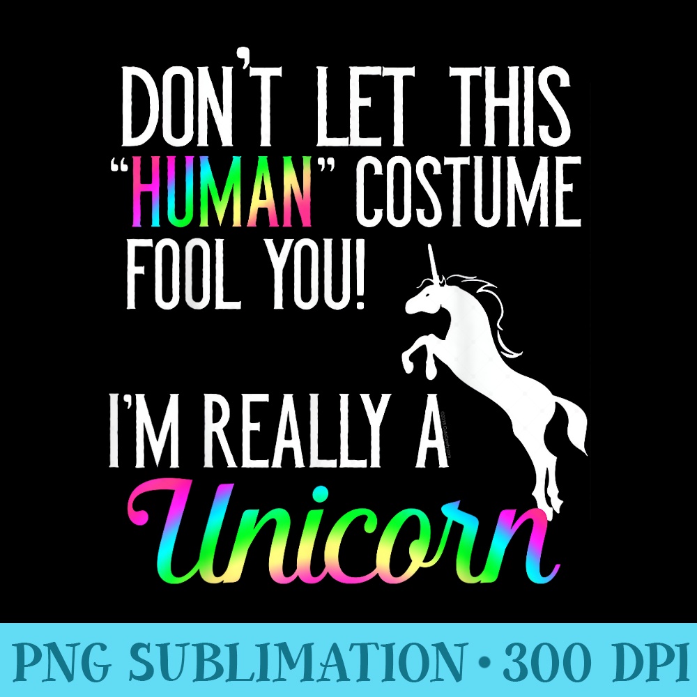 Human Unicorn Halloween - High Quality PNG Files | Inspire Uplift