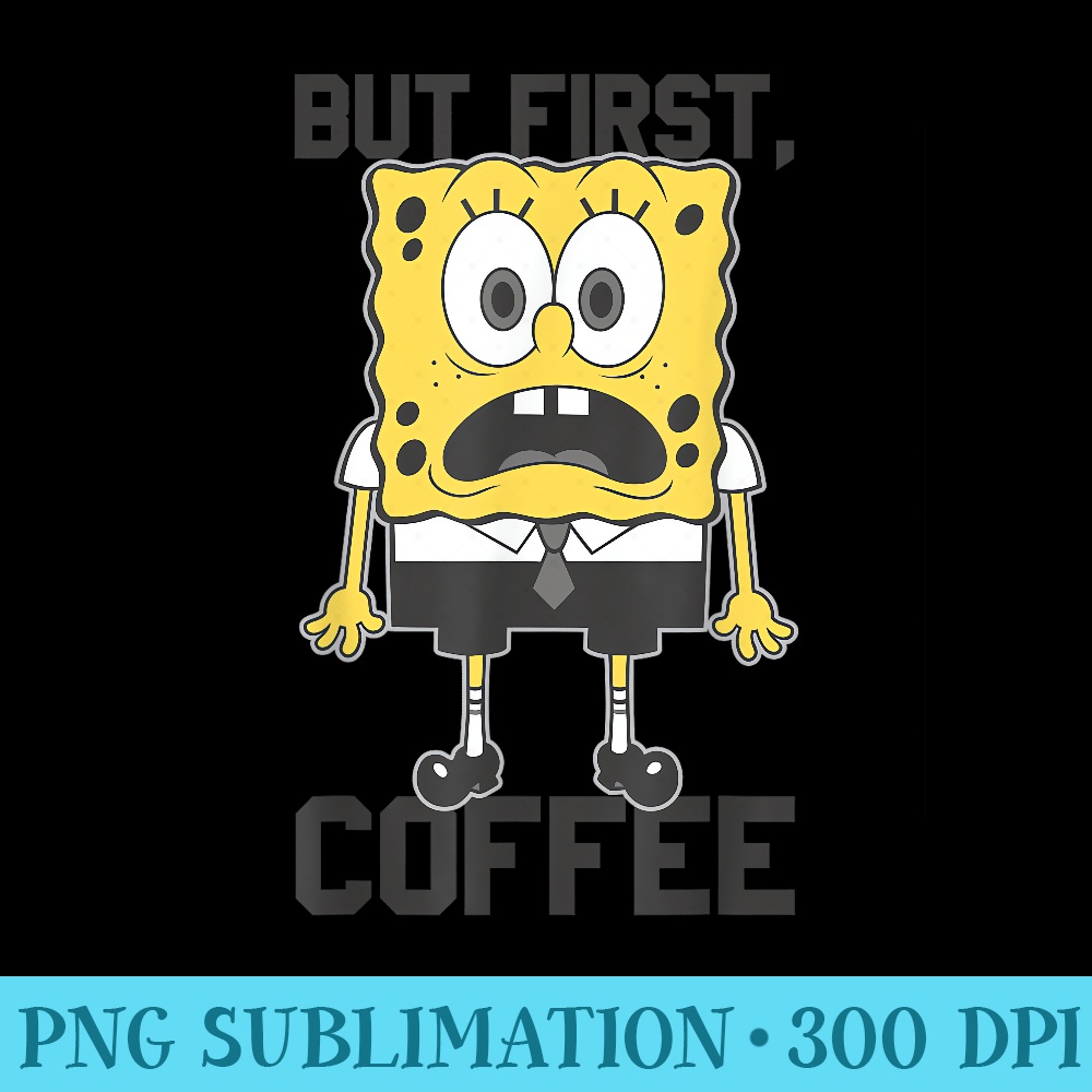 SpongeBob SquarePants First Coffee Wide Eyes - Transparent P | Inspire ...