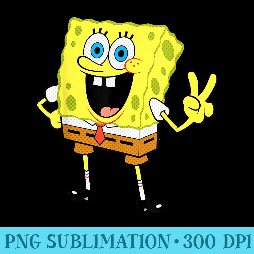 Spongebob Squarepants Peace Sign - Transparent PNG download | Inspire ...