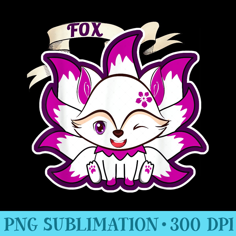 Japanese Fox Cute Funny Kitsune Kami Anime Kawaii Inari Fox | Inspire ...