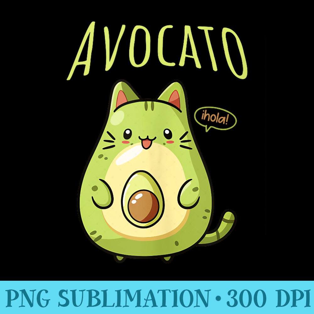 Cute Avocato Avocado Cat Kawaii - PNG Picture Download | Inspire Uplift