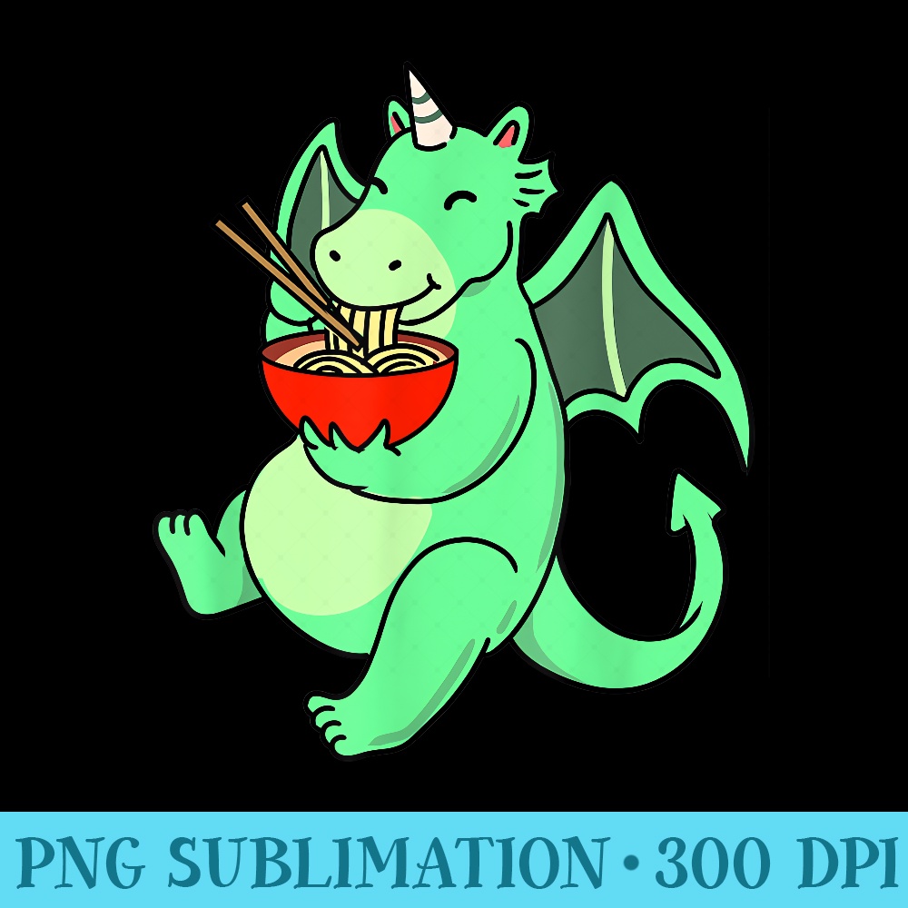 Dragon Eating Ramen Kawaii Anime - Free PNG Download | Inspire Uplift