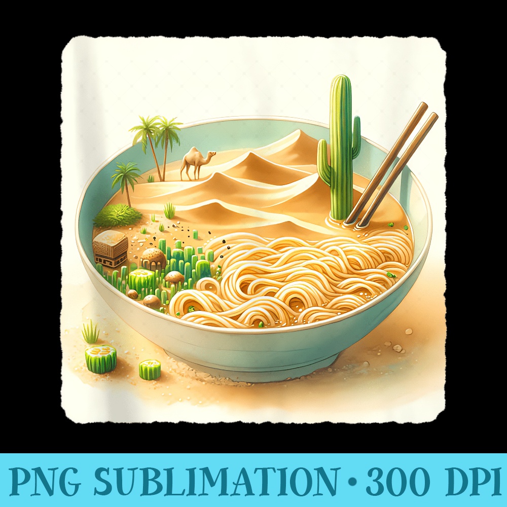 Ramen Noodles As Sand Dunes In Desert Landscape. Toppings - | Inspire ...
