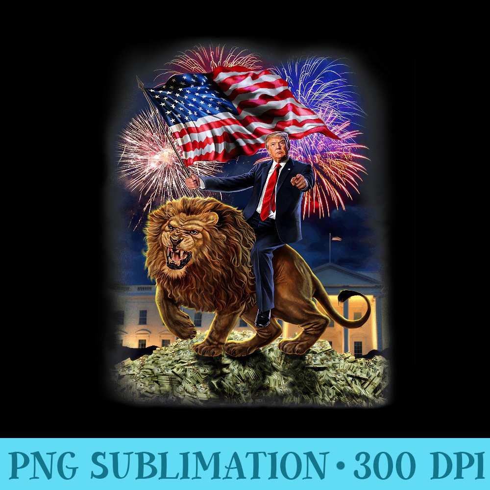 USA President Donald Trump Rides on a Ferocious Lion - Trend | Inspire ...
