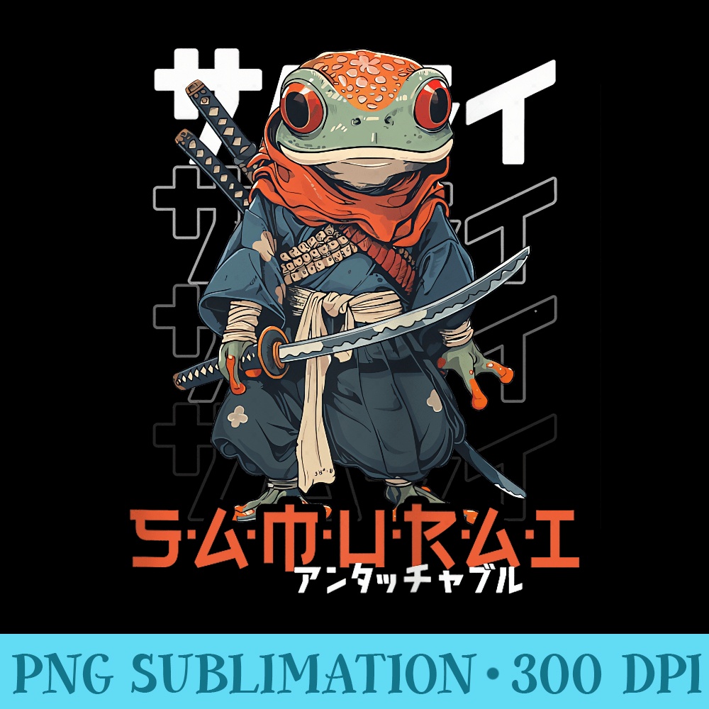Japanese Frog Samurai Warrior Ukiyo Samurai Toad Backprinted | Inspire ...