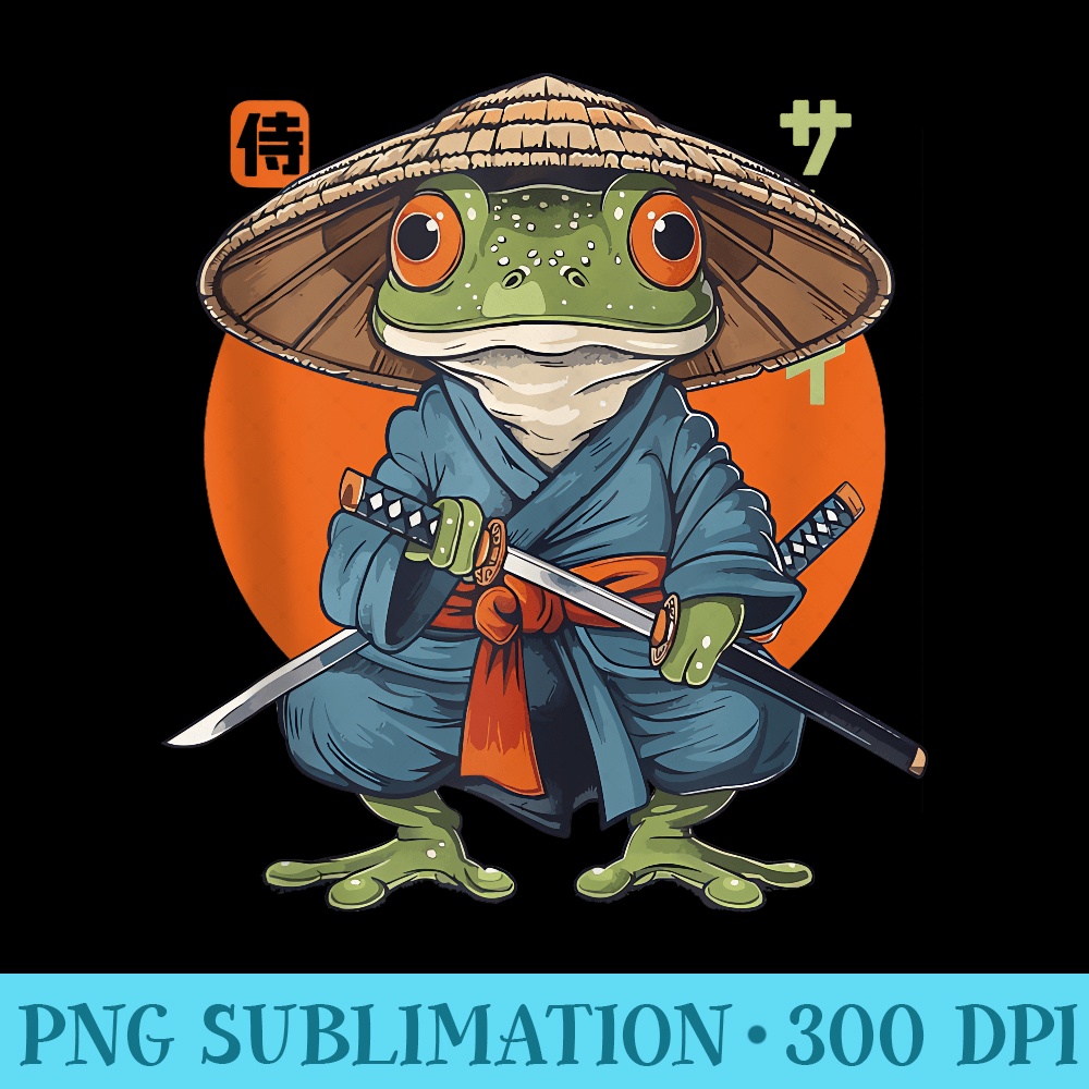 Japanese Samurai Frog Warrior Ukiyo Toad Sensei Samurai - Su | Inspire ...