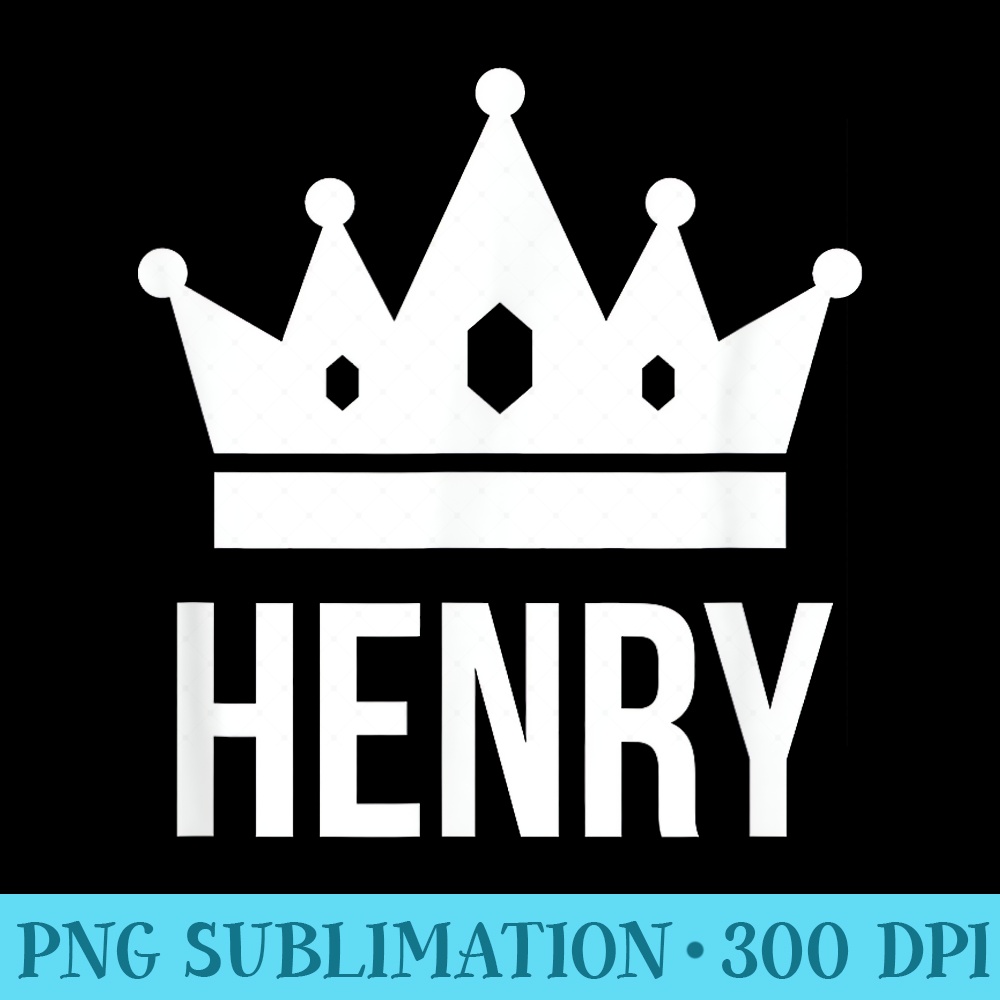 Henry Name for Men King Prince Crown Design - PNG Download H | Inspire ...