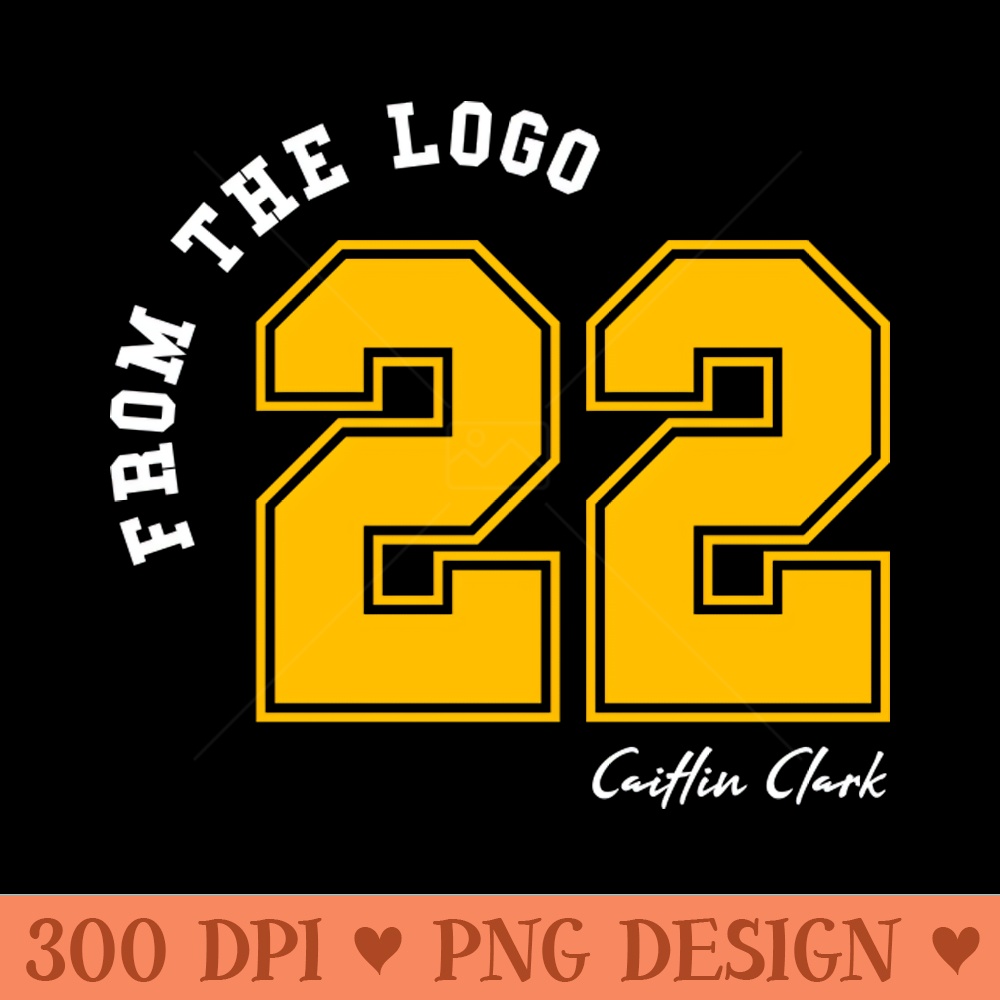 Caitlin Clark 22 From The Logo - Printable PNG Images - Inspire Uplift