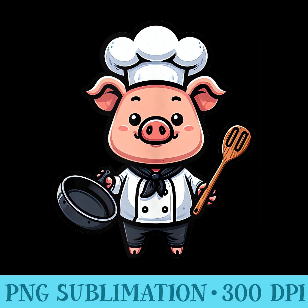 Mini Pig Chef Pet Funny Cooking - High resolution PNG downlo | Inspire ...