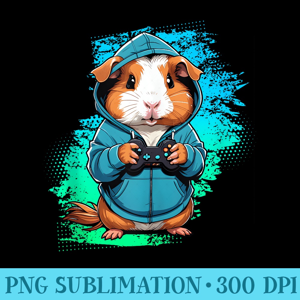 Cute Guinea Pig for Video Game Lovers Gaming Fans - PNG Down | Inspire ...