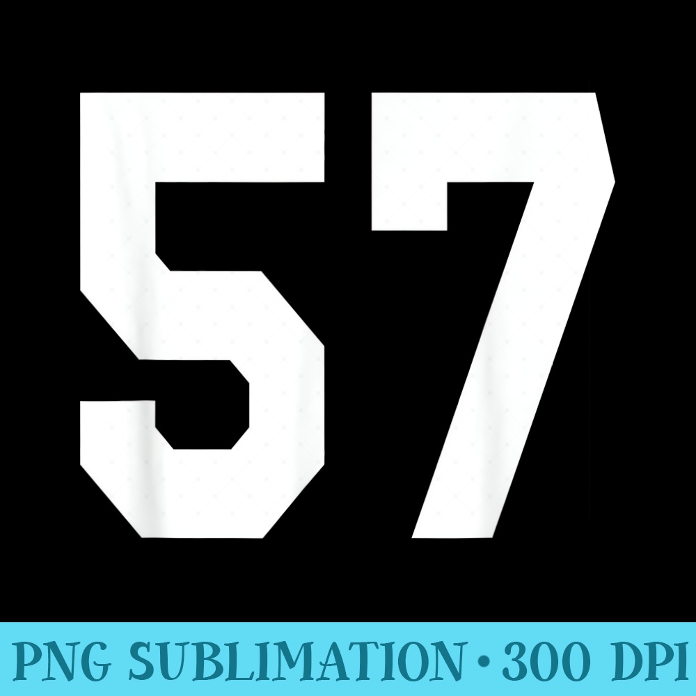 Number 57 Sports Jersey Front and Back Team Player - Shirt V | Inspire ...