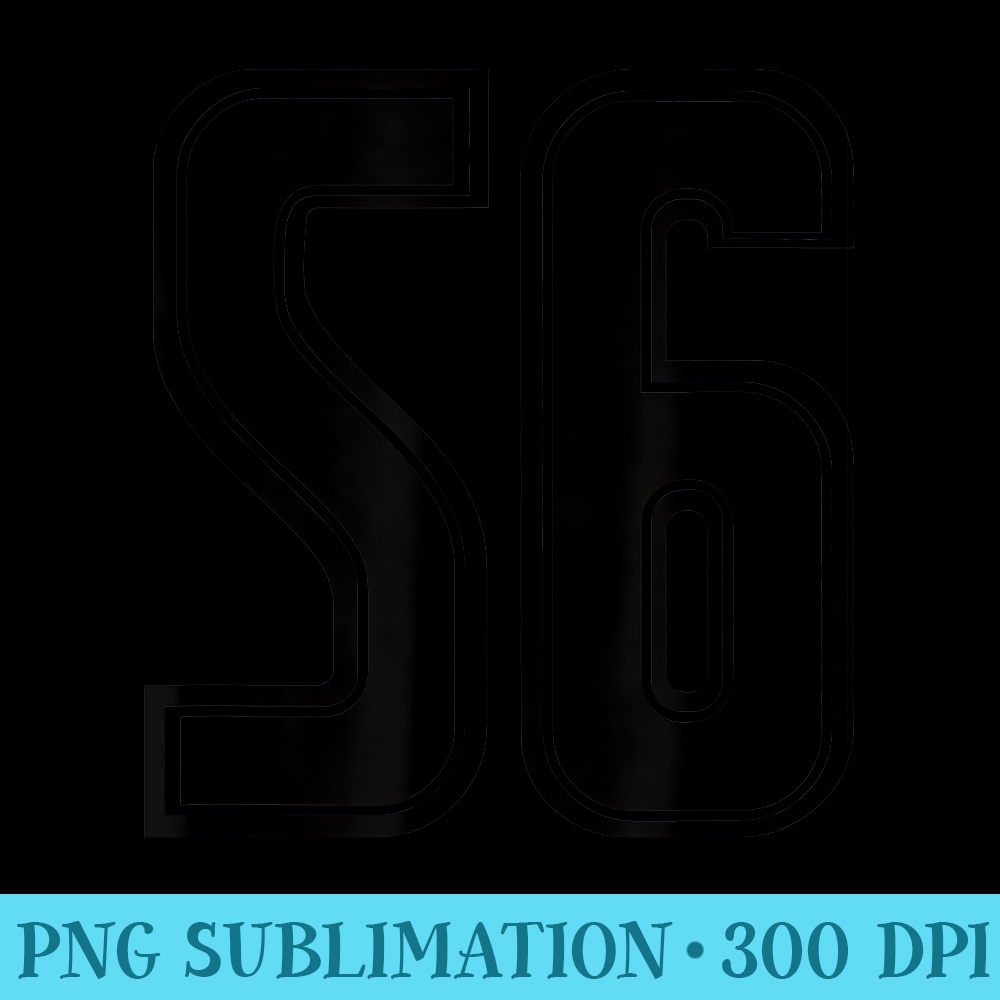 Jersey 56 Black Sports Team Jersey Number - PNG design downl | Inspire ...