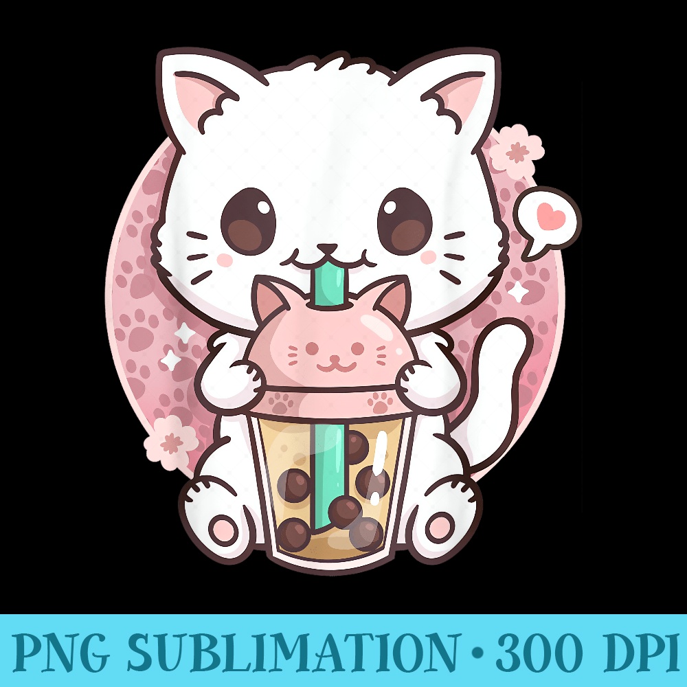 Boba Cat Boba Tea Bubble Tea Kawaii Anime Cat Kawaii Neko - | Inspire ...