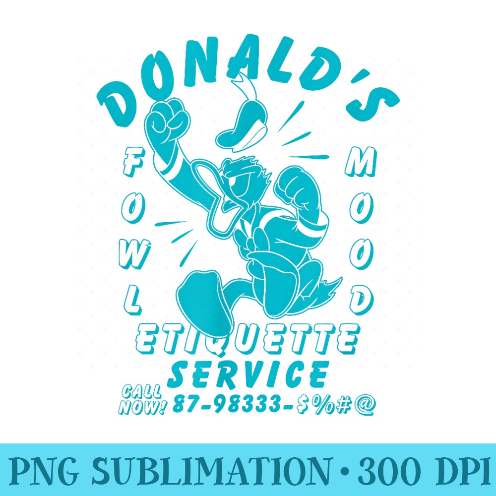 Donald Duck Fowl Mood - Unique PNG Artwork | Inspire Uplift