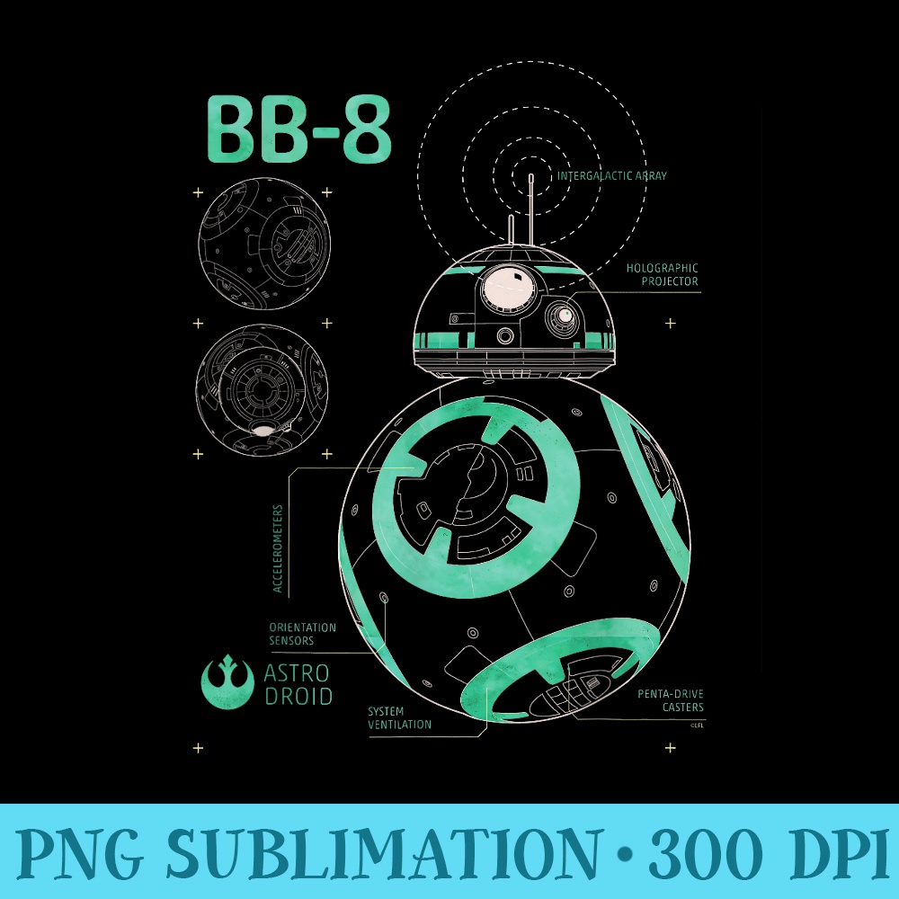 Star Wars BB8 Astro Droid Blueprint - Shirt Graphics for Dow | Inspire ...