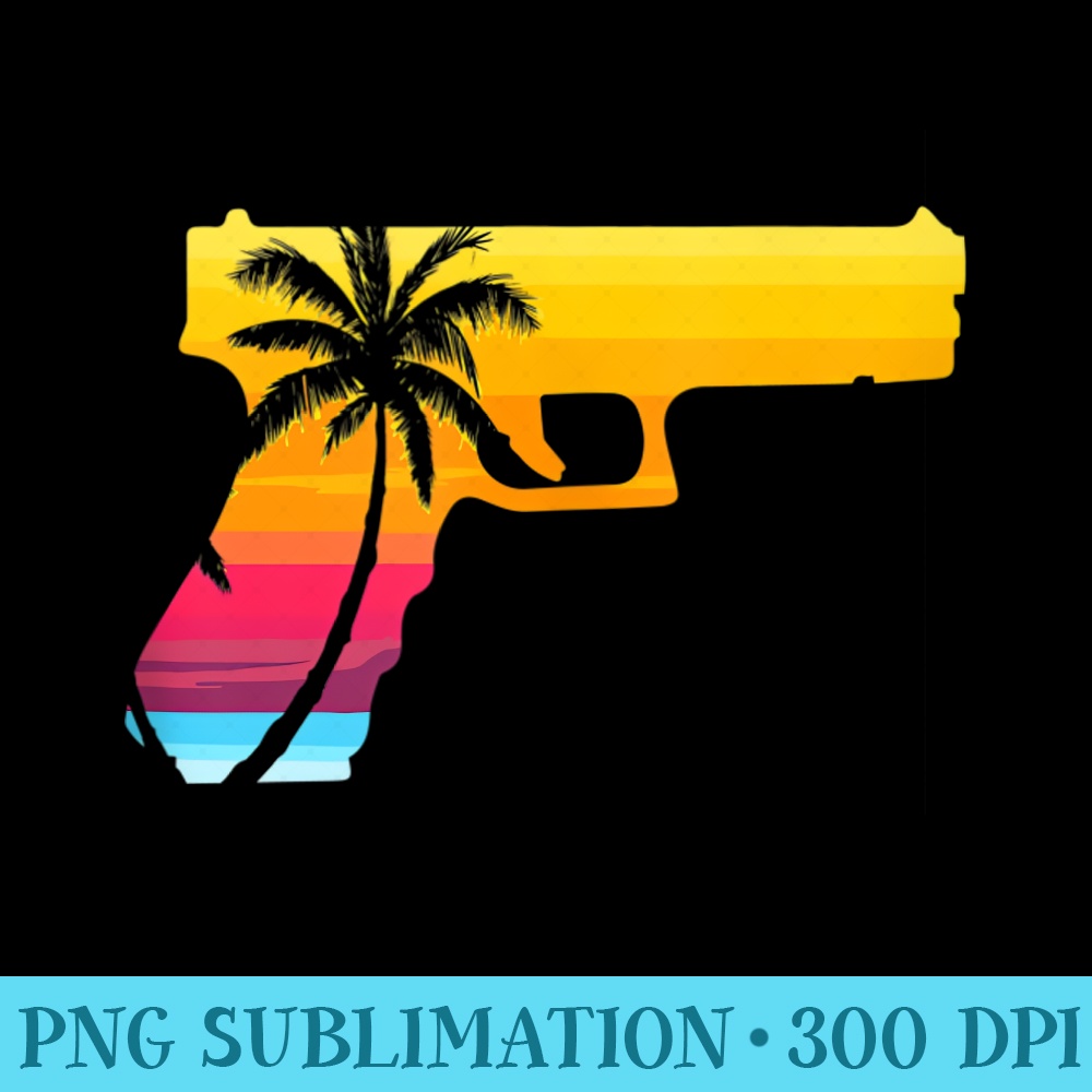 Tropical Gun Lover Firearm Beach cute Aloha - Sublimation ba | Inspire ...