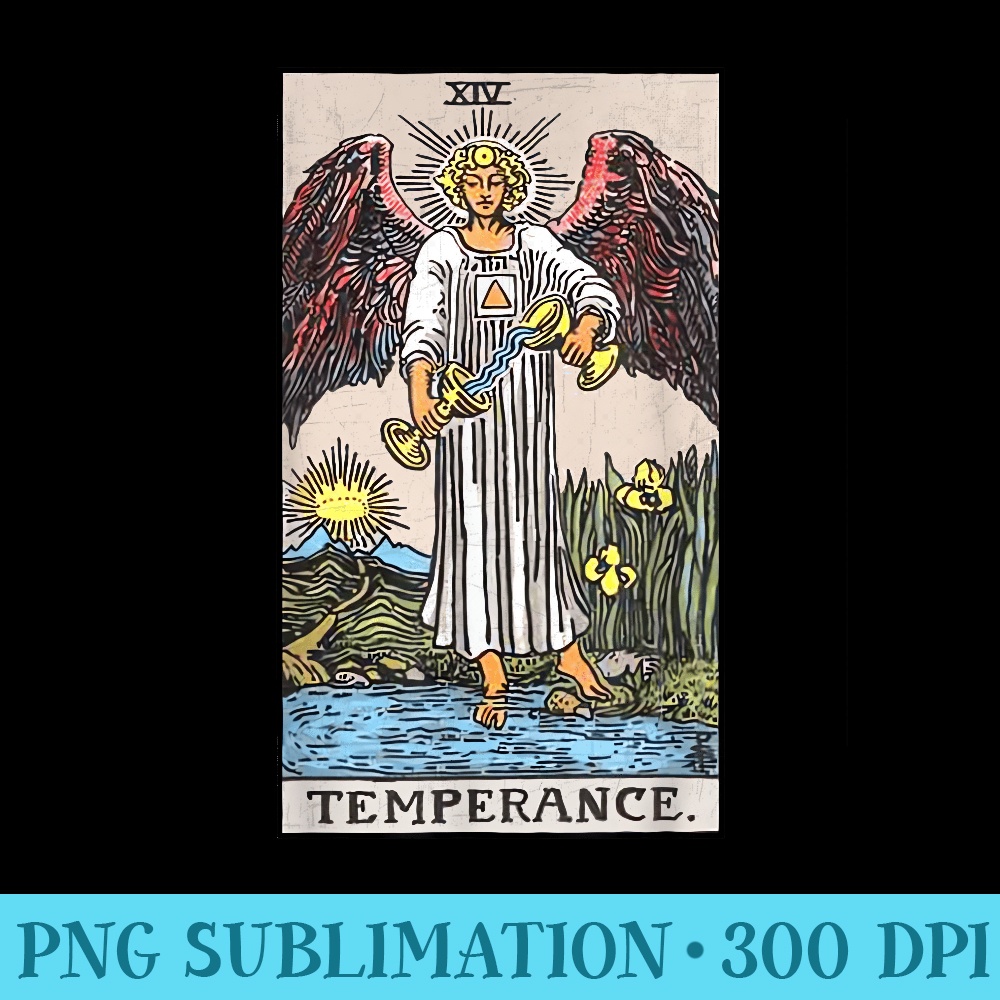Tarot Card XIV Temperance Card Number - Transparent Shirt De | Inspire ...