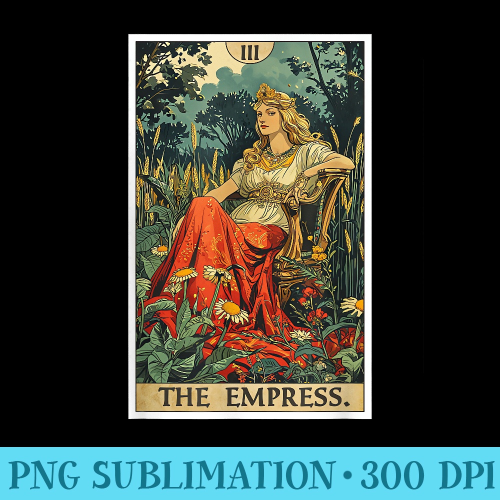 Tarot Cards Tarot Card 3 The Empress - Transparent Shirt Cli | Inspire ...