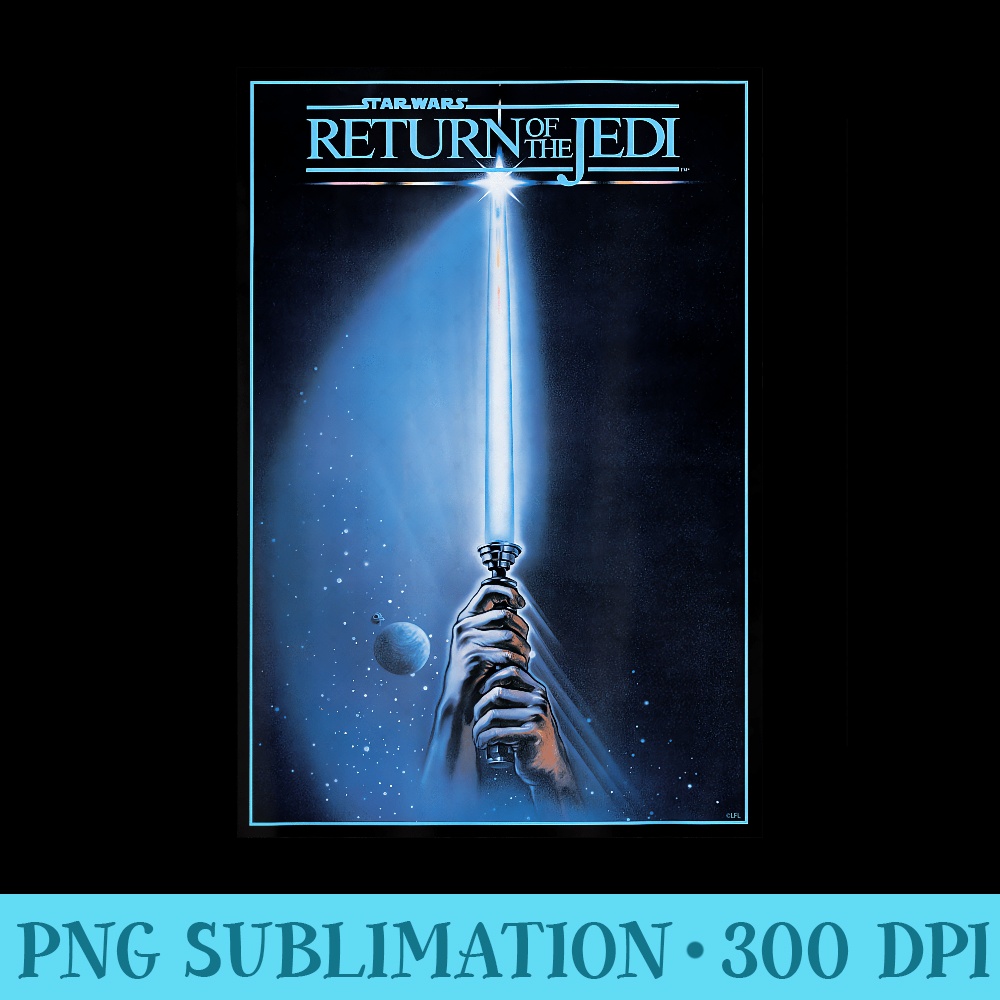 Star Wars Return of the Jedi Lightsaber Movie Poster - Trans | Inspire ...