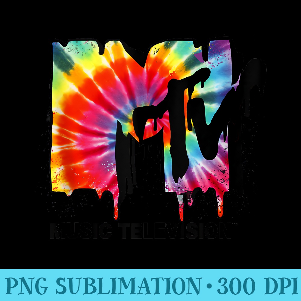 MTV Classic Tie Dye Drip Logo - PNG Clipart Download | Inspire Uplift