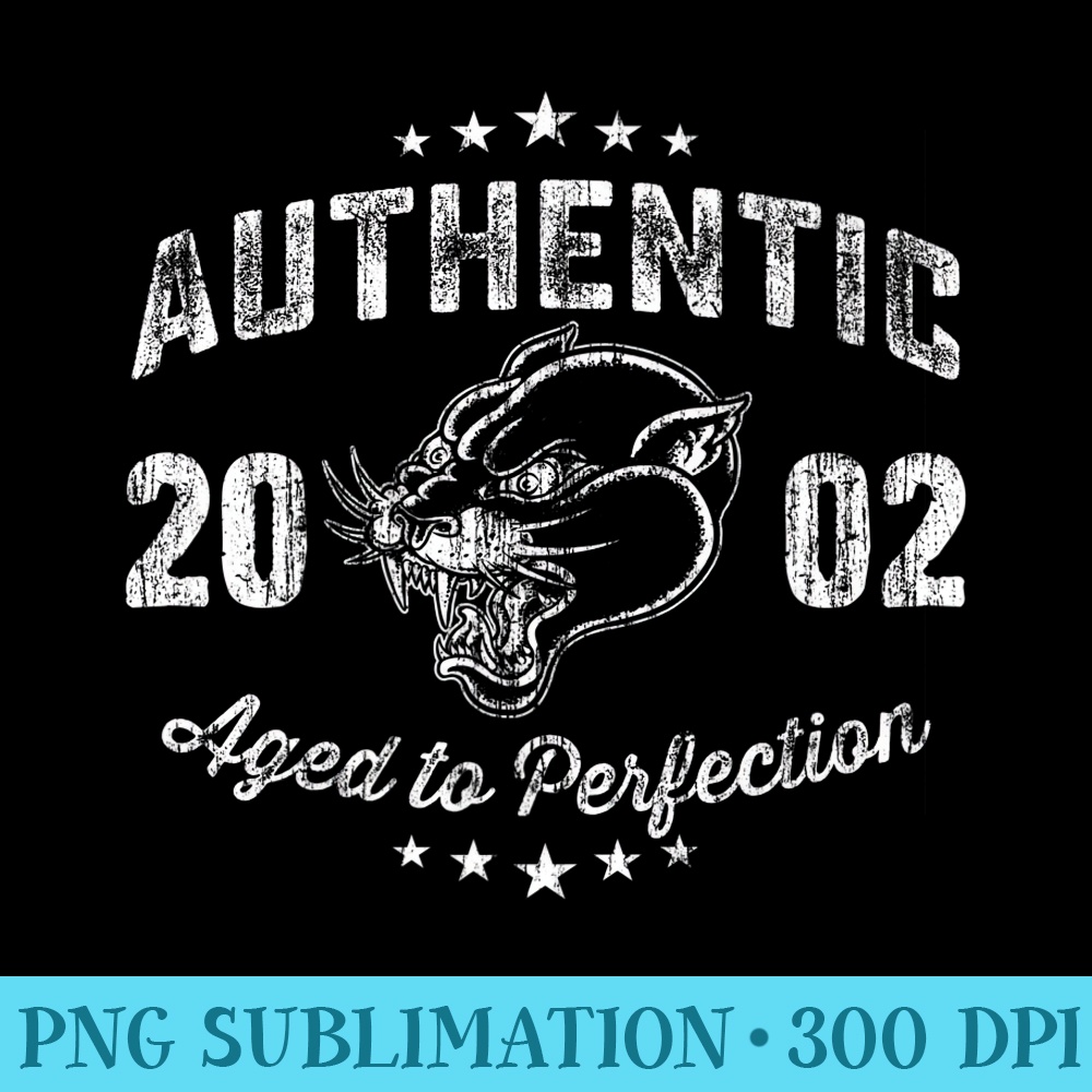 Vintage Made In 2002 T 16th Birthday - High Resolution PNG D | Inspire ...