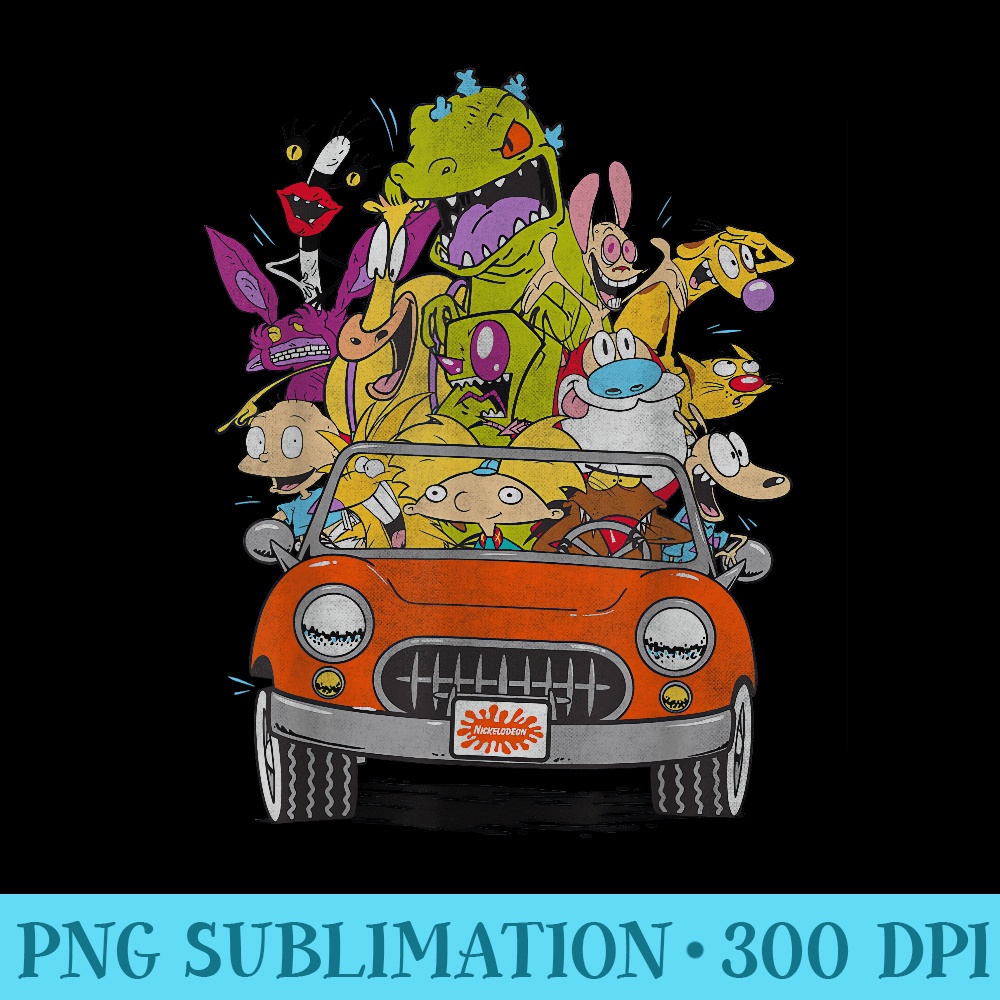 Nick Rewind 90s Nick Characters in Car T - PNG Download Gall | Inspire ...