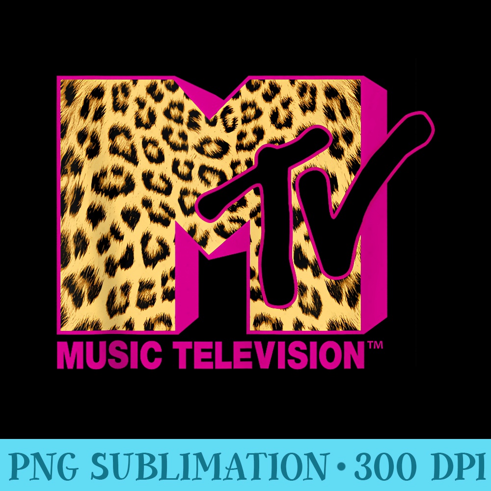 MTV Logo Leopard Print - Transparent Shirt Clip Art | Inspire Uplift