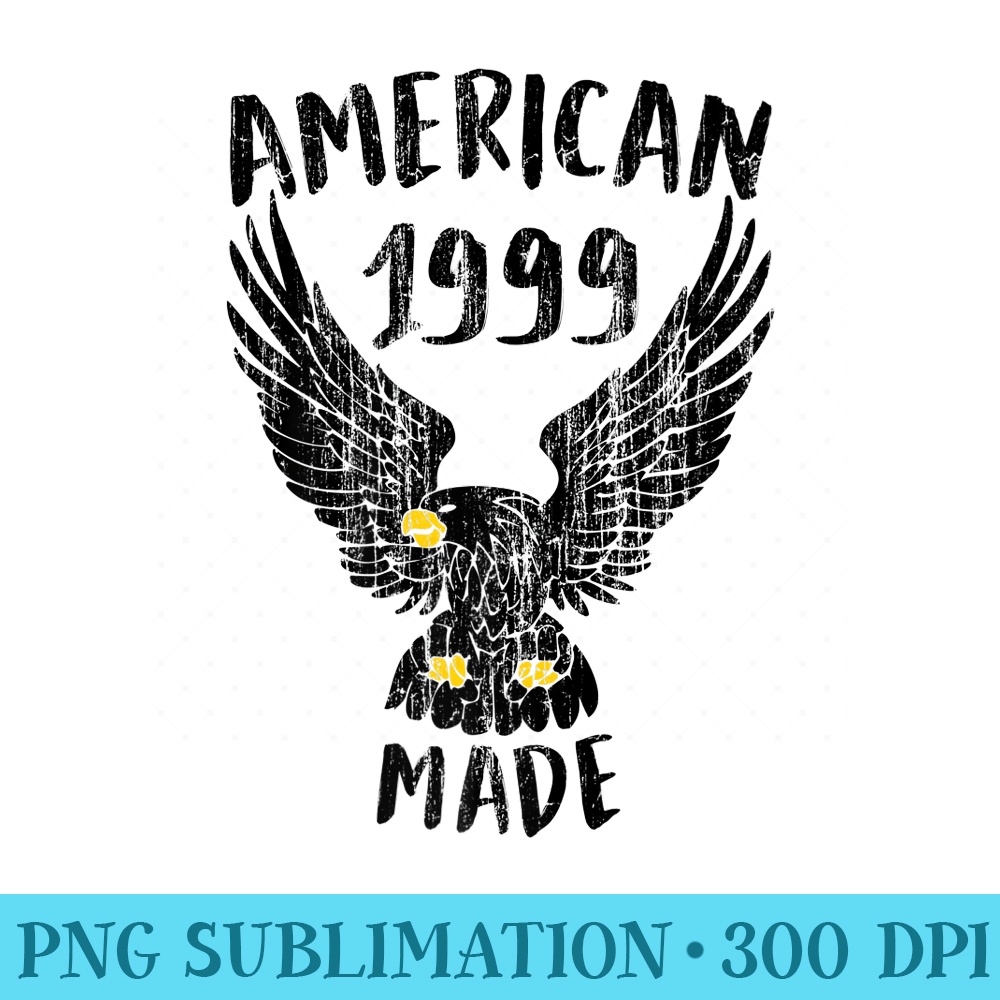 Vintage Made In 1999 T 19th Birthday - Download Shirt PNG | Inspire Uplift