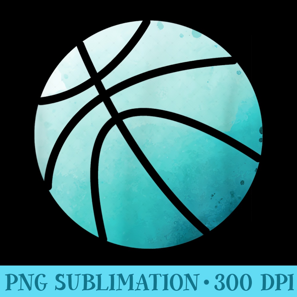 Basketball Ball Aqua Blue for - Shirt Template Transparent | Inspire Uplift