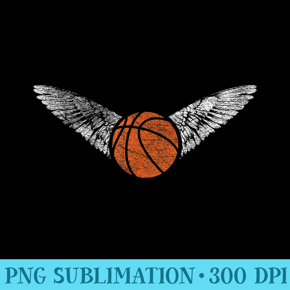 Angel Wings Basketball - PNG Download Clipart | Inspire Uplift